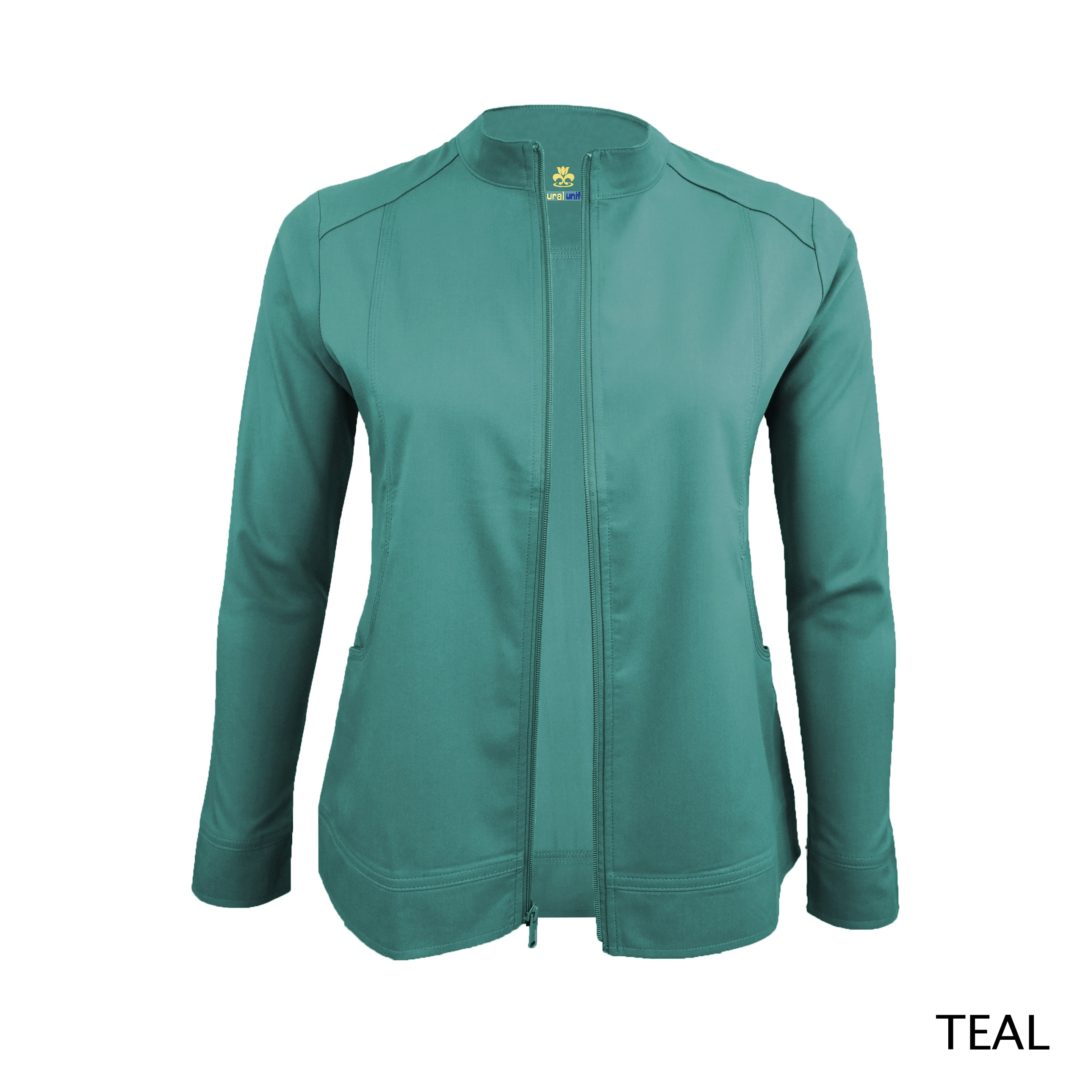 WOMEN’S ULTRA SOFT STRETCH FRONT ZIP WARM-UP SCRUB JACKET (STYLE# 5200 ...